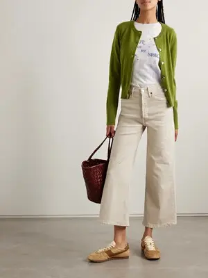 RE/DONE Cropped High-rise Flared Jeans
