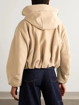 Canada Goose Chilliwack Cropped Hooded Wool-blend Felt Bomber Jacket - Brown