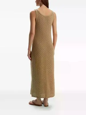 12 STOREEZ Knit Diamond-pattern Maxi Dress