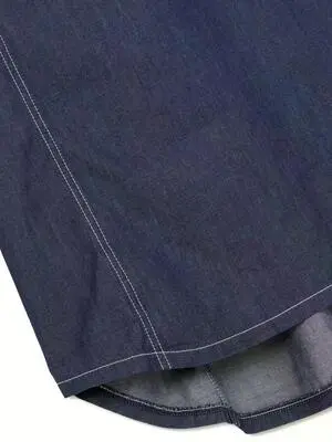 STUDIO TOMBOY Detachable-collar Denim Midi Dress