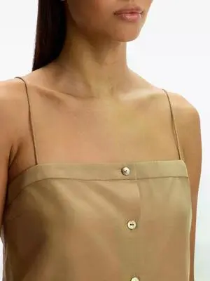 12 STOREEZ Button-front Spaghetti-strap Top