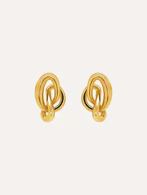 Oscar De La Renta O Knot Earrings - Gold