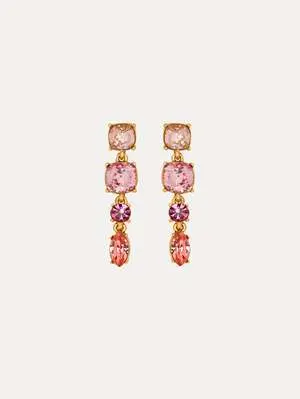 Oscar De La Renta Crystal Drop Earrings