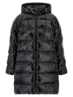 Pinko Long Quilted Down Jacket - Black