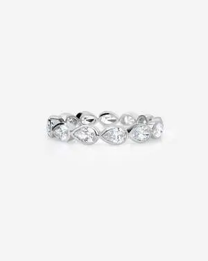 Ring Concierge Lab Diamond Bezel Eternity Band - Platinum