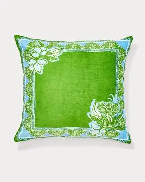 Lilly Pulitzer Printed Pillow Cover - Peninsula Green Scarf Border