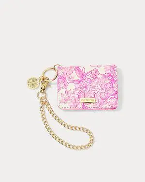 LILLY PULITZER Snap Card Case - Coconut Unforgettable Pink