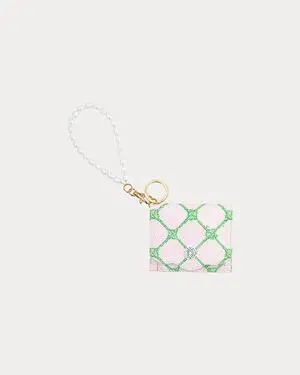 LILLY PULITZER Snap Card Case Pink Muse Butterfly Trellis
