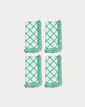 LILLY PULITZER Dinner Napkin Set - Multi Simple Bamboo Trellis With Star