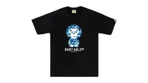 BAPE Abc Camo Baby Milo Tee Shirt - Black/blue