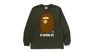 BAPE By Bathing Ape (fw25) Long Sleeve Tee Shirt Drab Olive/olive Drab