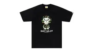 BAPE Abc Camo Baby Milo Tee Shirt - Black/green