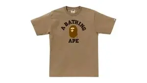 BAPE College Tee Shirt - Beige