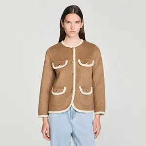 Sandro Double-faced Jacket - Dark Blond