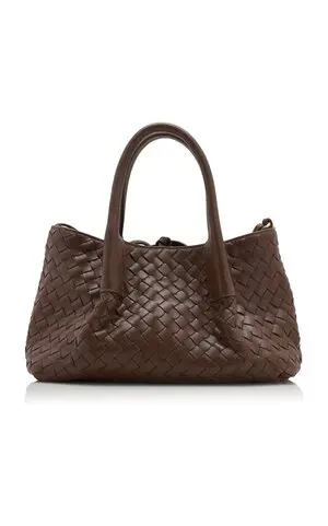 Bottega Veneta Pinacoteca Intrecciato Leather Tote Bag - Brown