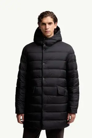 Moncler Merri Reversible Wool Hooded Long Down Jacket