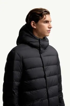 Moncler Merri Reversible Wool Hooded Long Down Jacket