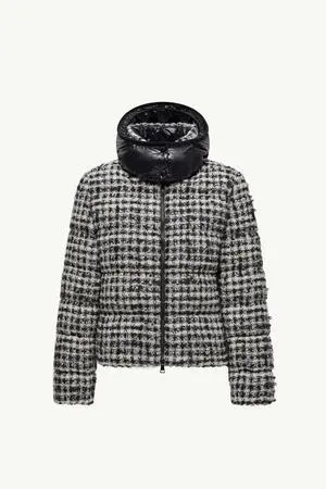 Moncler Andronne Tweed Hooded Down Jacket - Multicolor