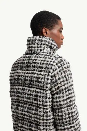 Moncler Andronne Tweed Hooded Down Jacket - Multicolor