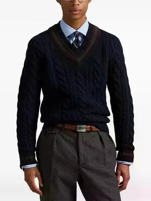Polo Ralph Lauren Cable-knit V-neck Sweater
