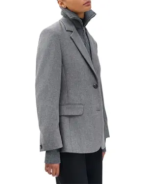 Rag & Bone Frank Knit Combo Blazer - Gray