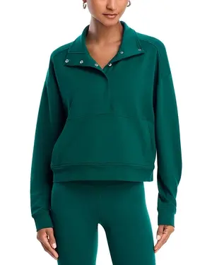 Aqua Henley Sweatshirt - Spruce