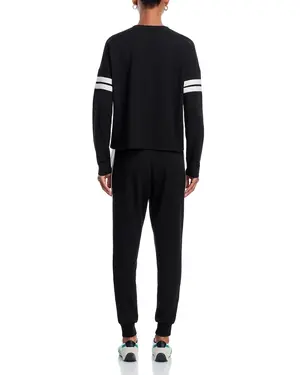 Aqua Racing Stripe Sweatpants Exclusive - Black