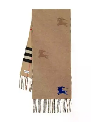 Burberry Ekd Fringed Scarf - Neutrals