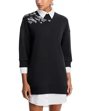 Cinq À Sept Justina Sweater Overlay Dress