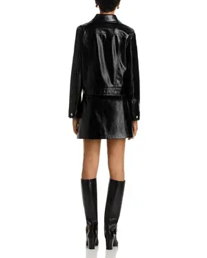 Cinq À Sept Diane Faux Leather Mini Skirt