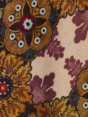La DoubleJ Floral-patterned Wool Cape