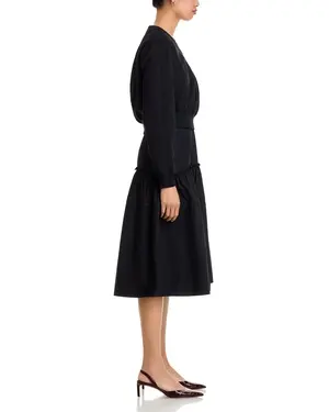 3.1 Phillip Lim Long Sleeve Double Layer Combo Dress