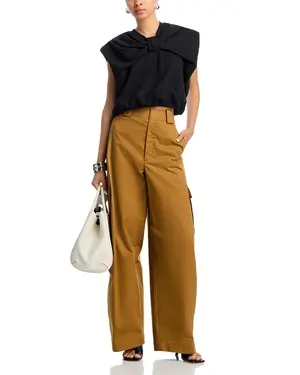 3.1 Phillip Lim Bow Drape Top - Black