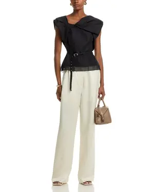 3.1 Phillip Lim Draped Bow Belted Top
