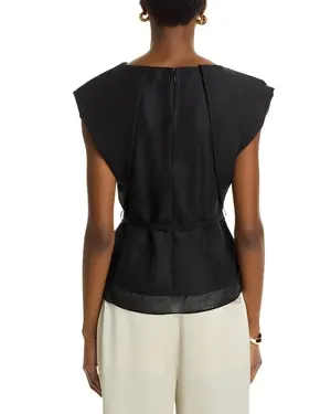 3.1 Phillip Lim Draped Bow Belted Top