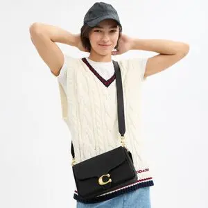COACH® Soft Tabby Shoulder Bag - Smooth Leather/brass/black