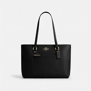 COACH® Station Tote Bag - Crossgrain Leather/gold/black
