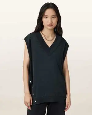 ALLSAINTS Bern Studded Wool Tank - Blue