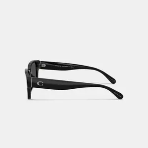 COACH Maxi Sculpted C Narrow Square Sunglasses - Black