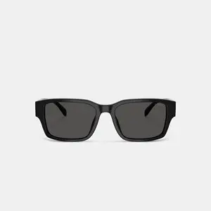 COACH Maxi Sculpted C Narrow Square Sunglasses - Black