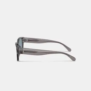 COACH Maxi Sculpted C Narrow Square Sunglasses - Transparent Gray