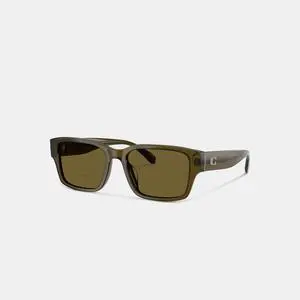 COACH Maxi Sculpted C Narrow Square Sunglasses - Transparent Green