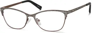Zenni Browline Eyeglasses Frame - Bronze