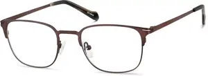 Zenni Browline Eyeglasses With Stainless Steel Full Rim Frame - Espresso