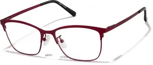 Zenni Browline Eyeglasses Frame - Red