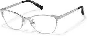 Zenni Browline Eyeglasses Full Rim Frame - Silver