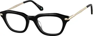 Zenni Rectangle Full Rim Frame Glasses - Black