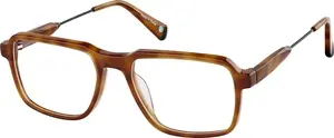 Zenni Rectangle Full Rim Frame Glasses Brown