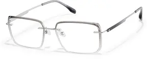 Zenni ZENNI Rectangle Full Rim Frame Glasses Gray