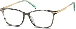 Zenni Rectangle Full Rim Frame Glasses Marble